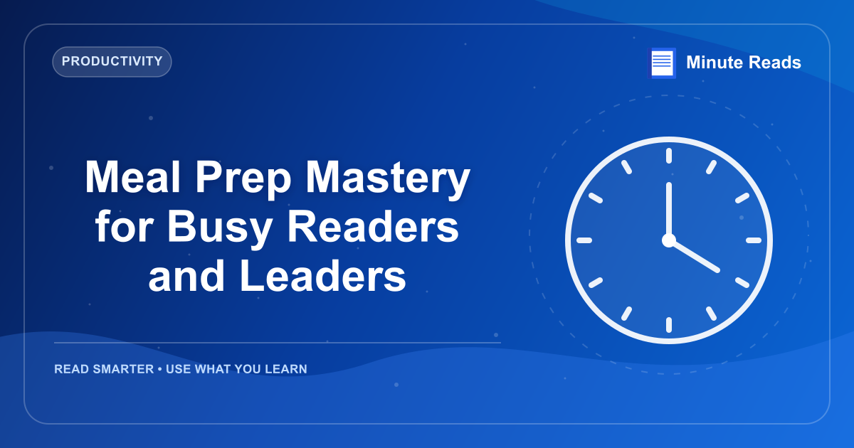 Meal Prep Mastery for Busy Readers and Leaders — MinuteReads blog thumbnail