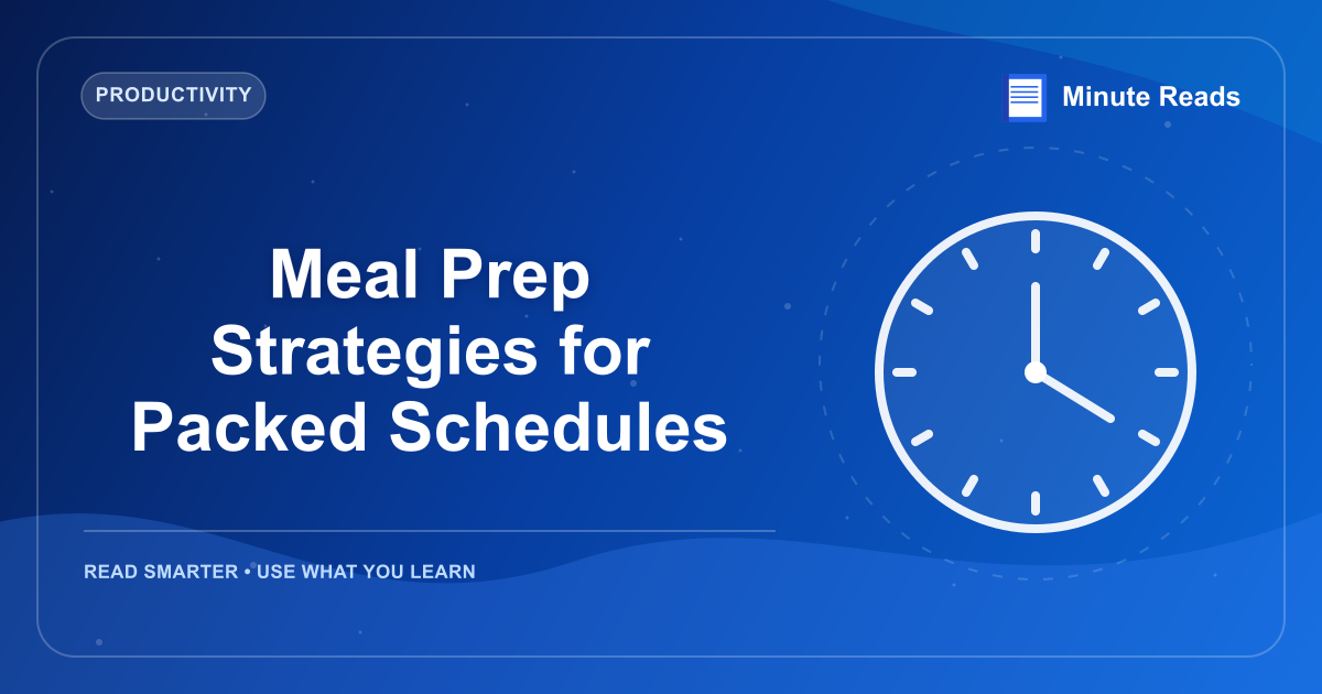 Meal Prep Strategies for Packed Schedules — MinuteReads blog thumbnail