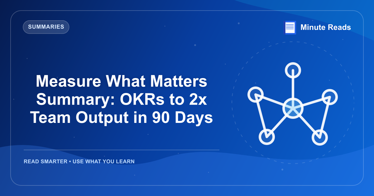 Measure What Matters Summary: OKRs to 2x Team Output in 90 Days — MinuteReads blog thumbnail