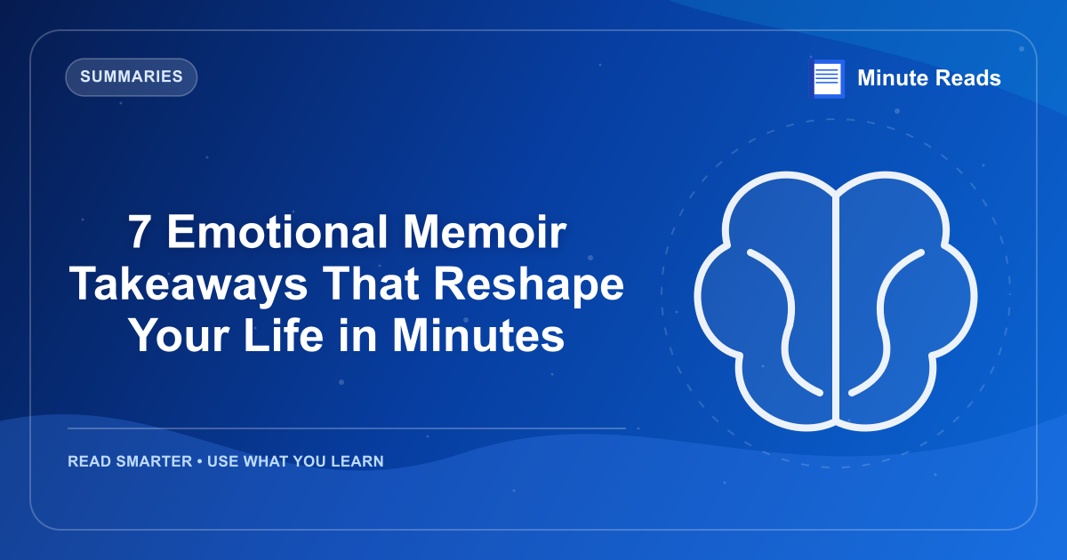7 Emotional Memoir Takeaways That Reshape Your Life in Minutes — MinuteReads blog thumbnail