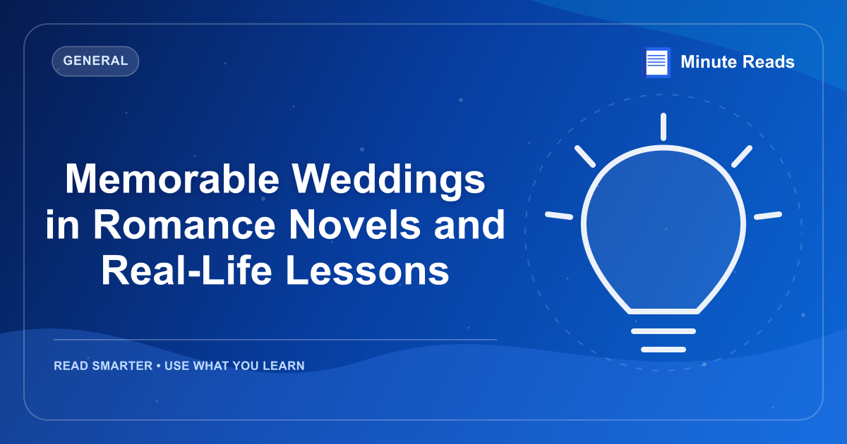 Memorable Weddings in Romance Novels and Real-Life Lessons — MinuteReads blog thumbnail