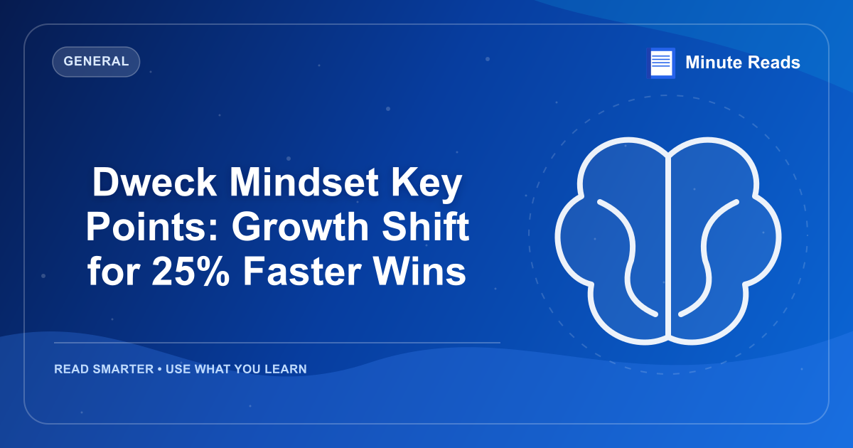 Dweck Mindset Key Points: Growth Shift for 25% Faster Wins — MinuteReads blog thumbnail