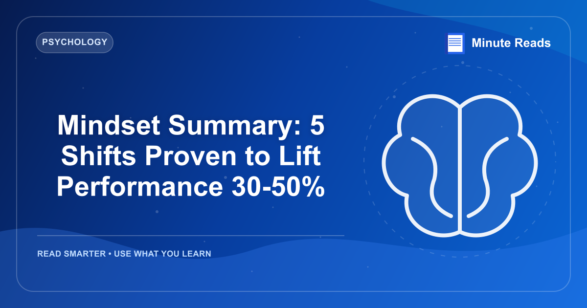 Mindset Summary: 5 Shifts Proven to Lift Performance 30-50% — MinuteReads blog thumbnail