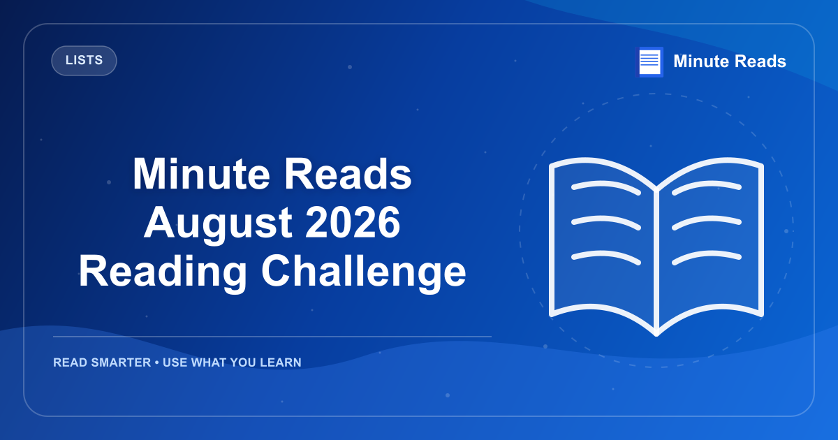 Minute Reads August 2026 Reading Challenge — MinuteReads blog thumbnail