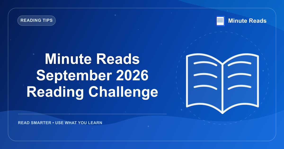 Minute Reads September 2026 Reading Challenge — MinuteReads blog thumbnail