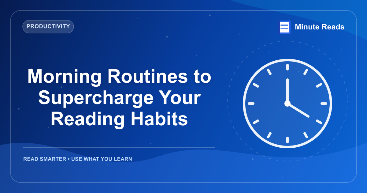 Morning Routines to Supercharge Your Reading Habits — MinuteReads blog thumbnail
