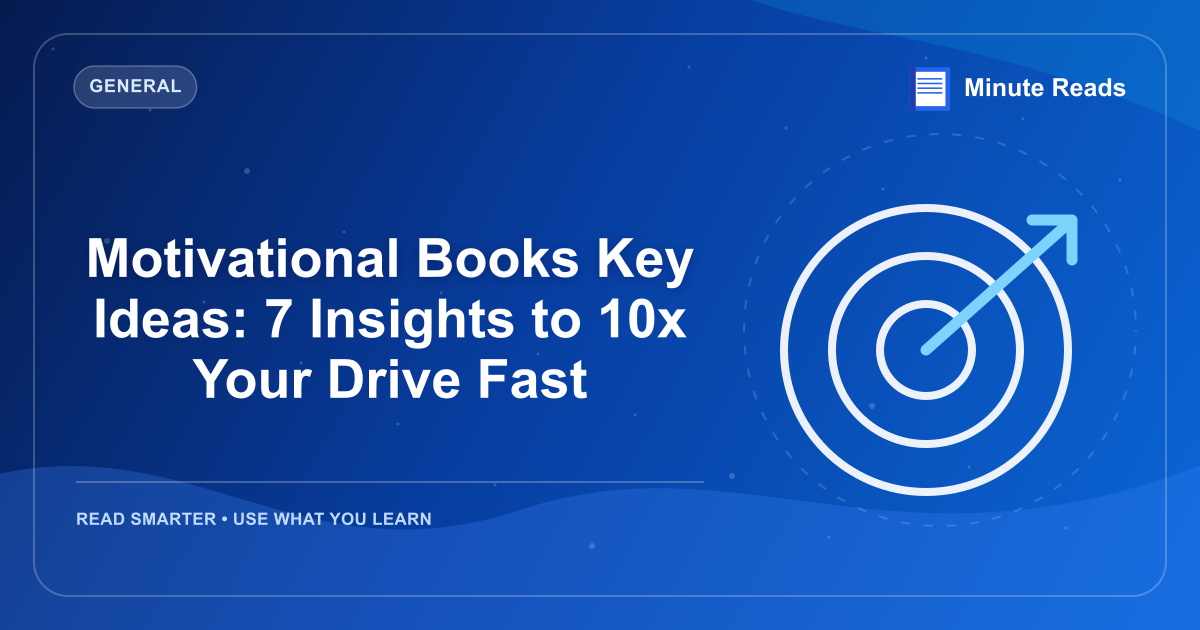 Motivational Books Key Ideas: 7 Insights to 10x Your Drive Fast — MinuteReads blog thumbnail