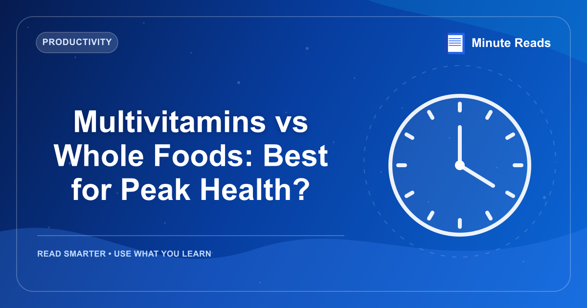 Multivitamins vs Whole Foods: Best for Peak Health? — MinuteReads blog thumbnail