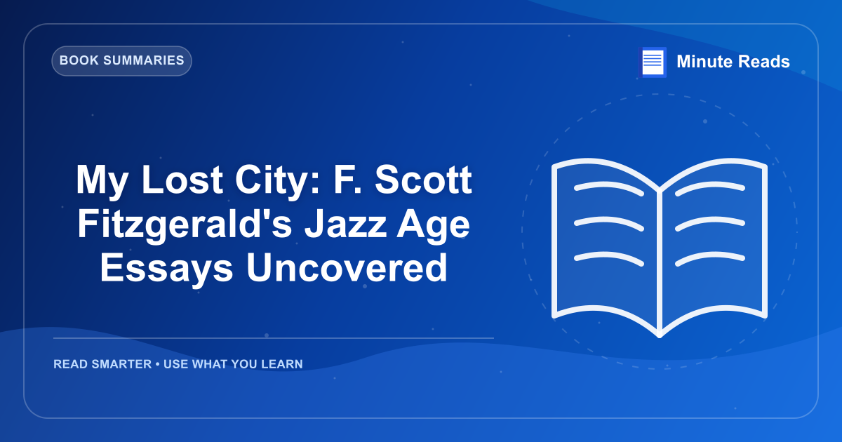 My Lost City: F. Scott Fitzgerald's Jazz Age Essays Uncovered — MinuteReads blog thumbnail