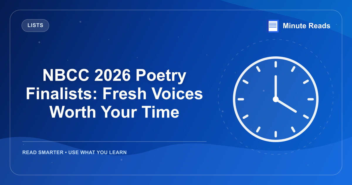 NBCC 2026 Poetry Finalists: Fresh Voices Worth Your Time — MinuteReads blog thumbnail