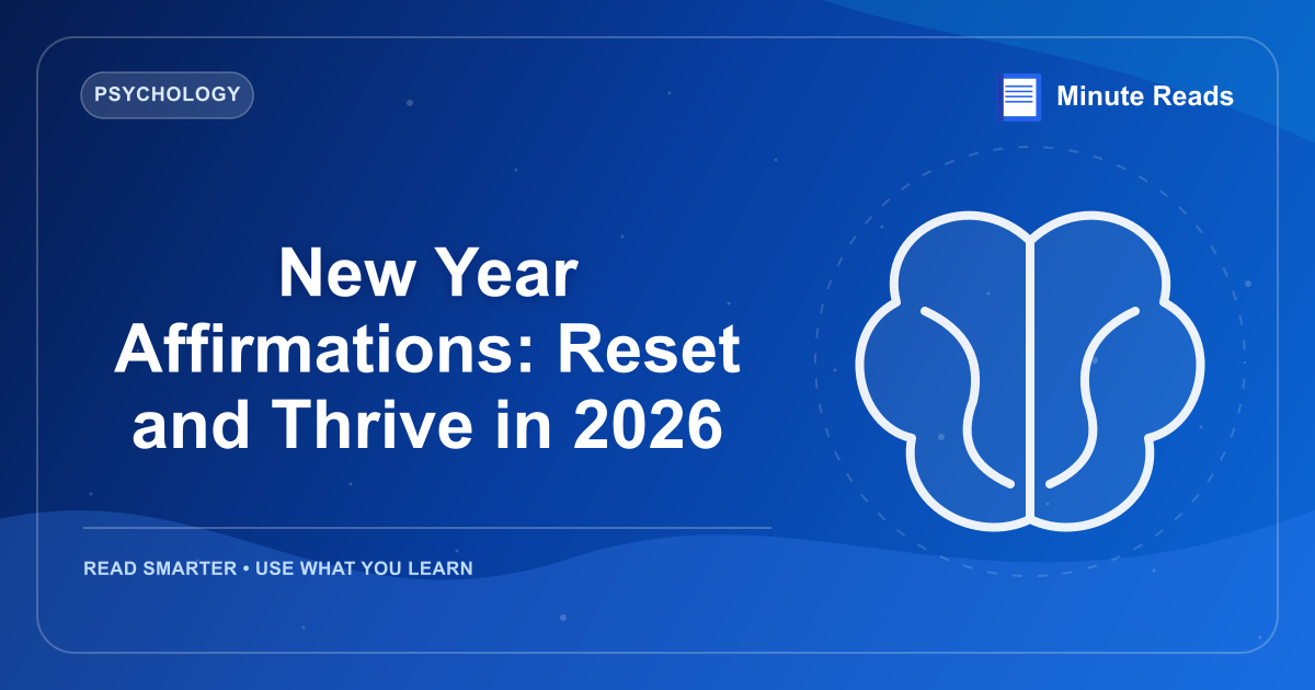 New Year Affirmations: Reset and Thrive in 2026 — MinuteReads blog thumbnail