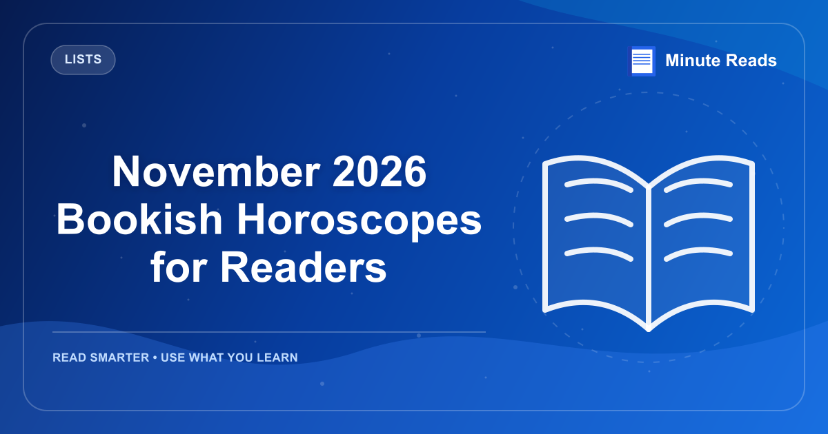 November 2026 Bookish Horoscopes for Readers — MinuteReads blog thumbnail