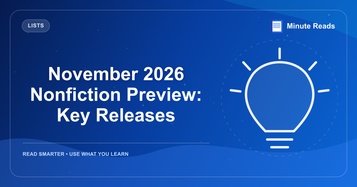 November 2026 Nonfiction Preview: Key Releases — MinuteReads blog thumbnail