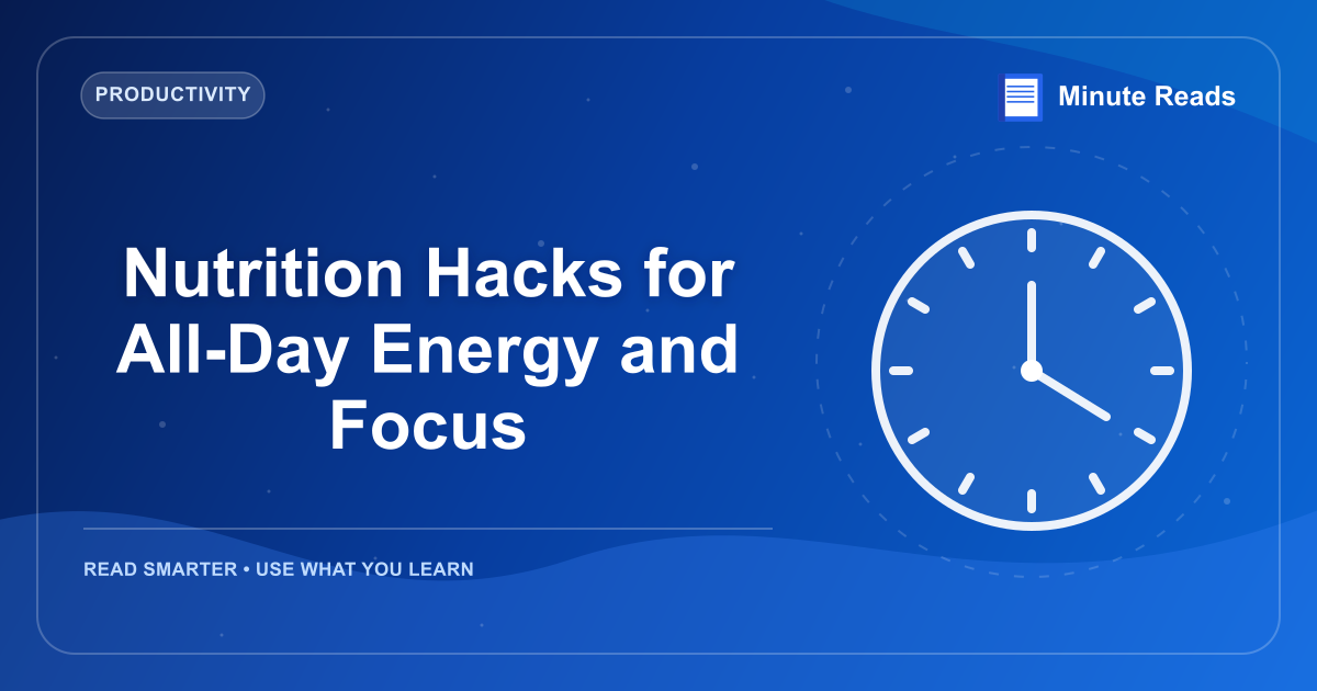 Nutrition Hacks for All-Day Energy and Focus — MinuteReads blog thumbnail