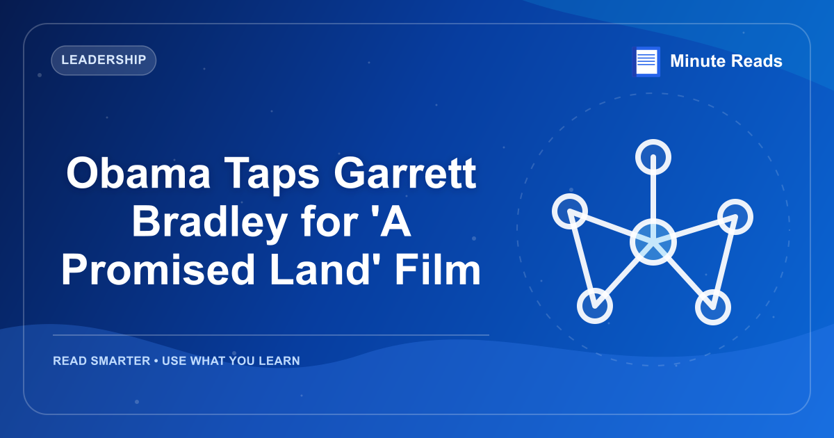 Obama Taps Garrett Bradley for 'A Promised Land' Film — MinuteReads blog thumbnail
