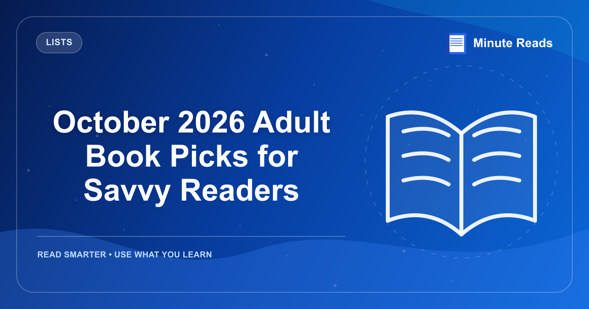 October 2026 Adult Book Picks for Savvy Readers — MinuteReads blog thumbnail