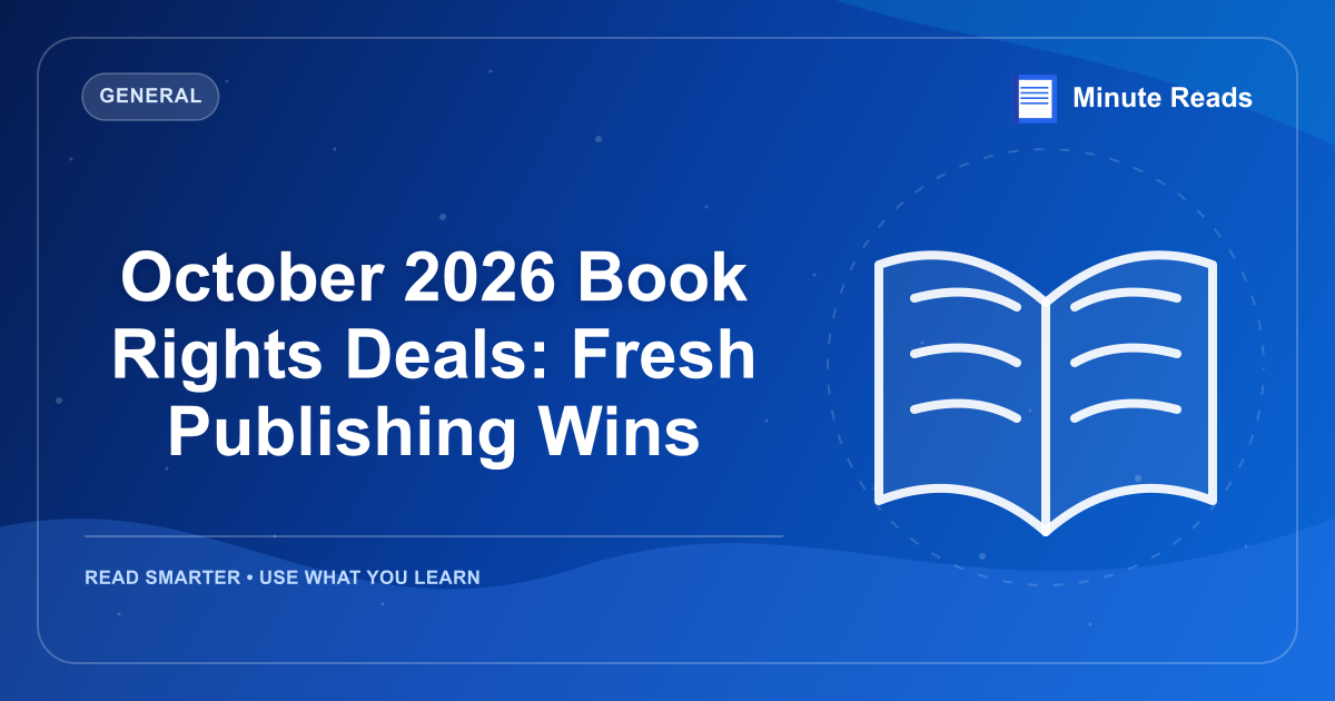 October 2026 Book Rights Deals: Fresh Publishing Wins — MinuteReads blog thumbnail