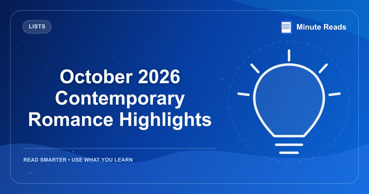 October 2026 Contemporary Romance Highlights — MinuteReads blog thumbnail