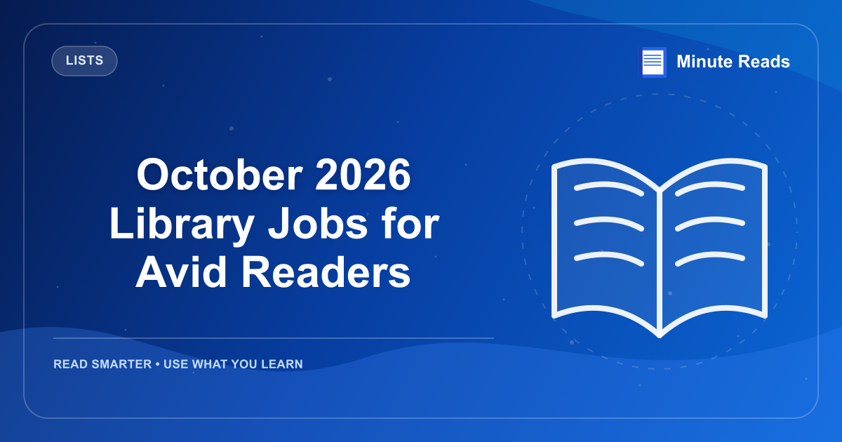 October 2026 Library Jobs for Avid Readers — MinuteReads blog thumbnail