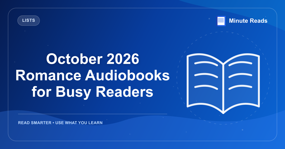 October 2026 Romance Audiobooks for Busy Readers — MinuteReads blog thumbnail