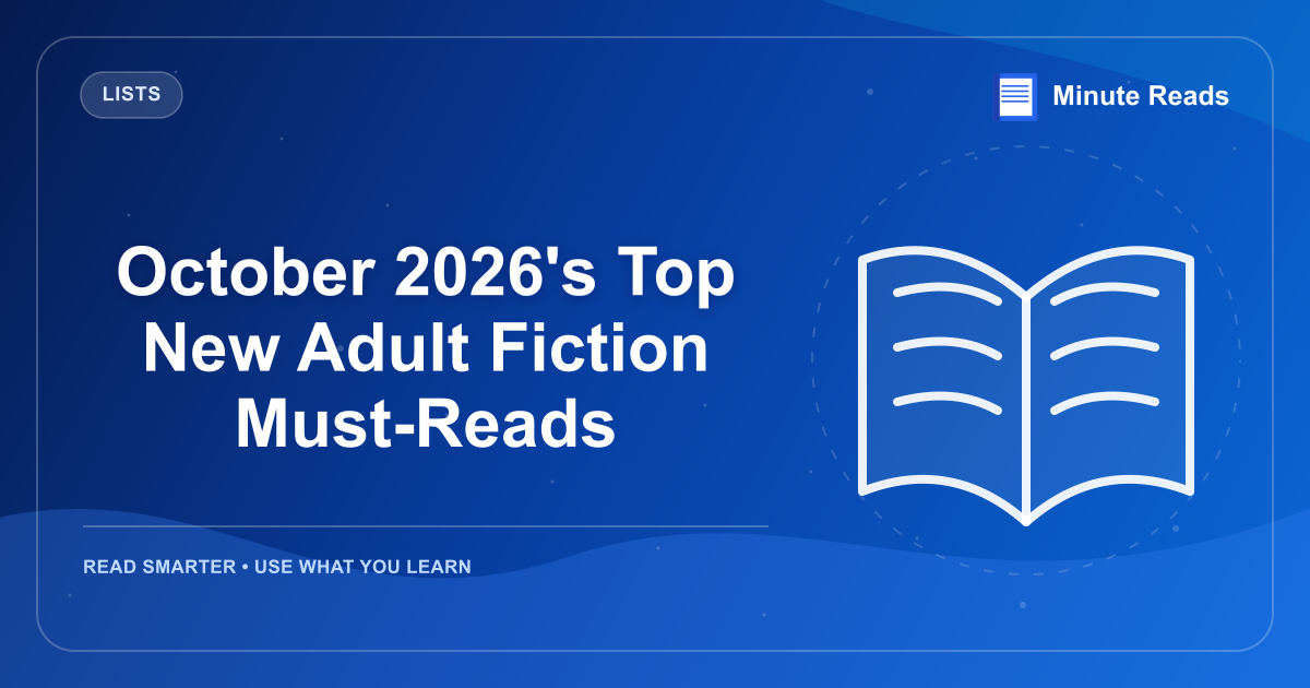 October 2026's Top New Adult Fiction Must-Reads — MinuteReads blog thumbnail