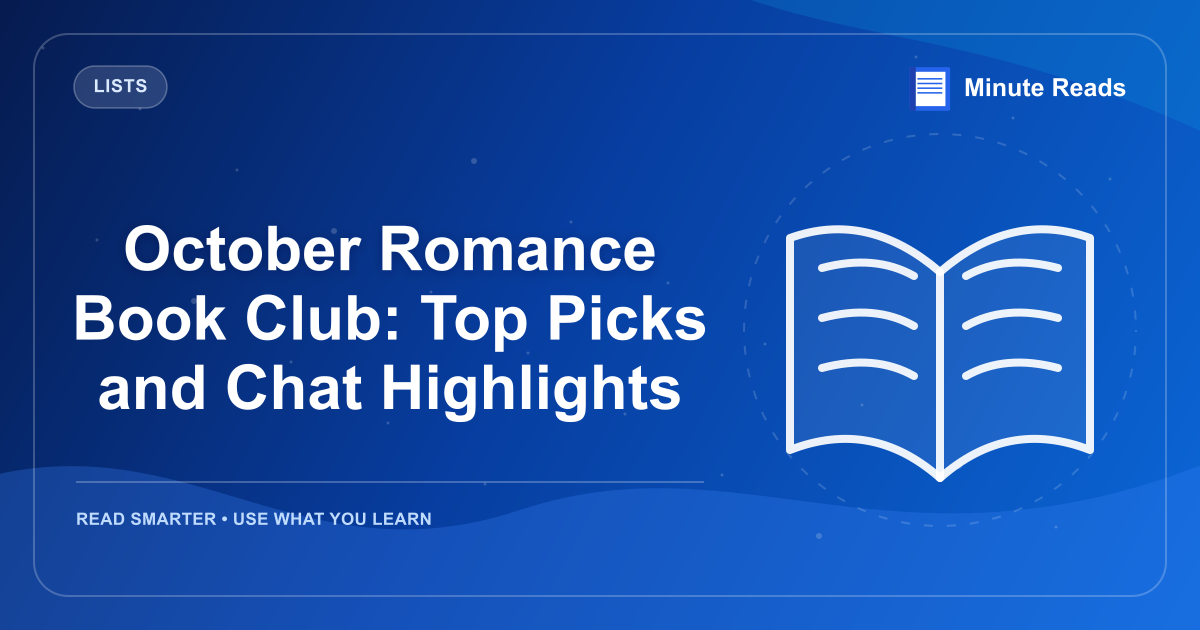 October Romance Book Club: Top Picks and Chat Highlights — MinuteReads blog thumbnail