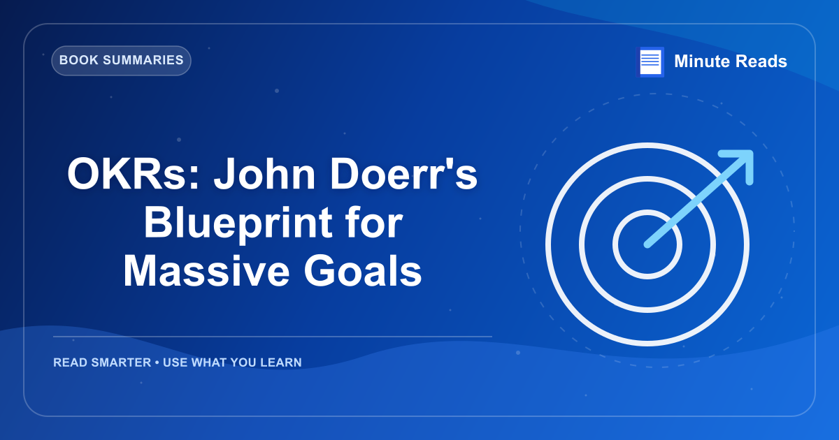 OKRs: John Doerr's Blueprint for Massive Goals — MinuteReads blog thumbnail
