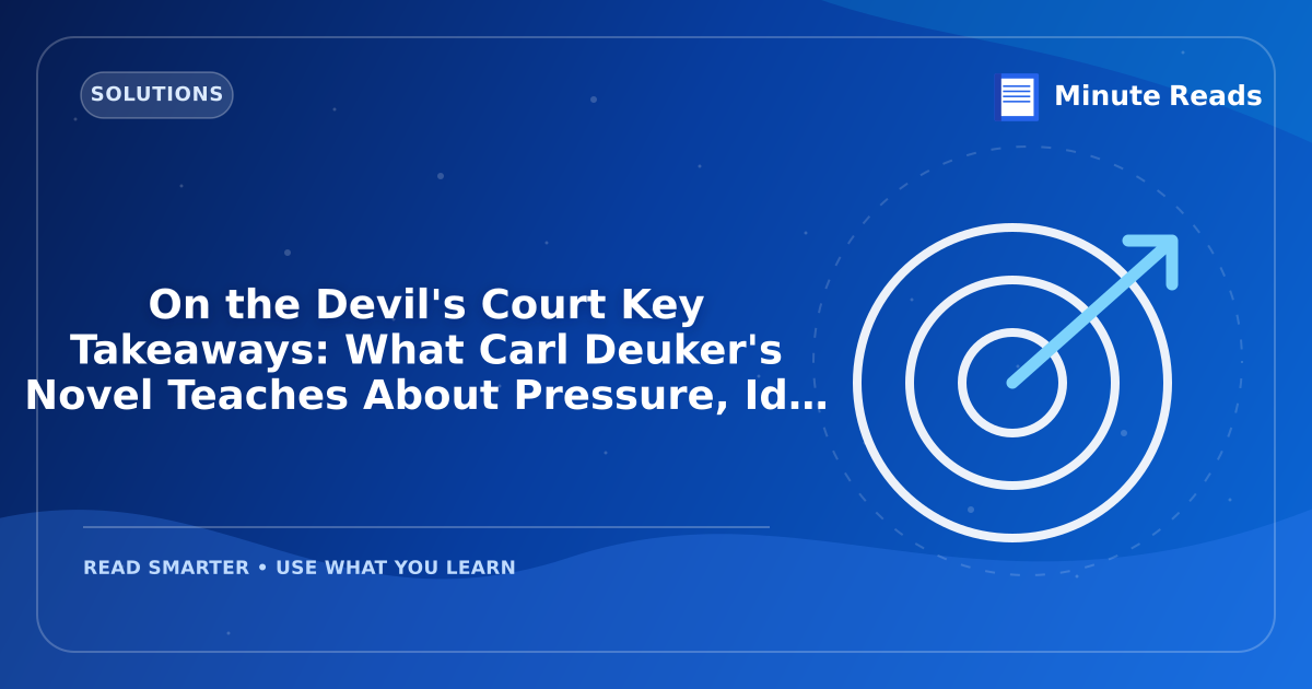 On the Devil's Court Key Takeaways: What Carl Deuker's Novel Teaches About Pressure, Identity, and Growth — MinuteReads blog thumbnail