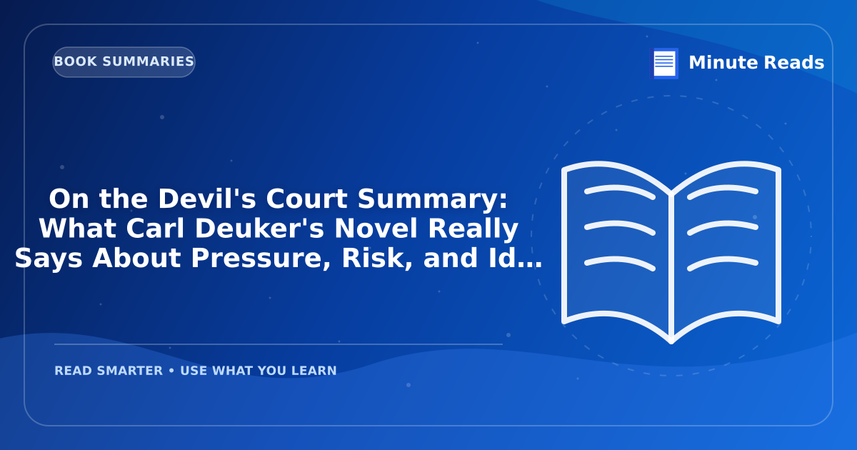 On the Devil's Court Summary: What Carl Deuker's Novel Really Says About Pressure, Risk, and Identity — MinuteReads blog thumbnail
