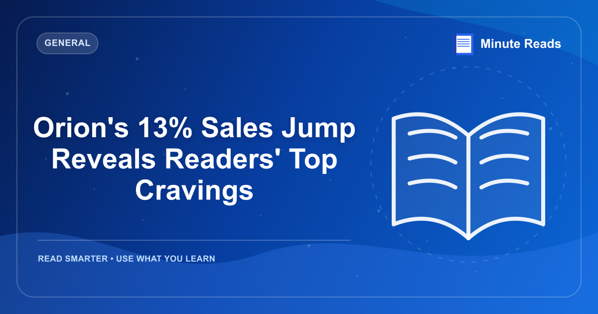 Orion's 13% Sales Jump Reveals Readers' Top Cravings — MinuteReads blog thumbnail