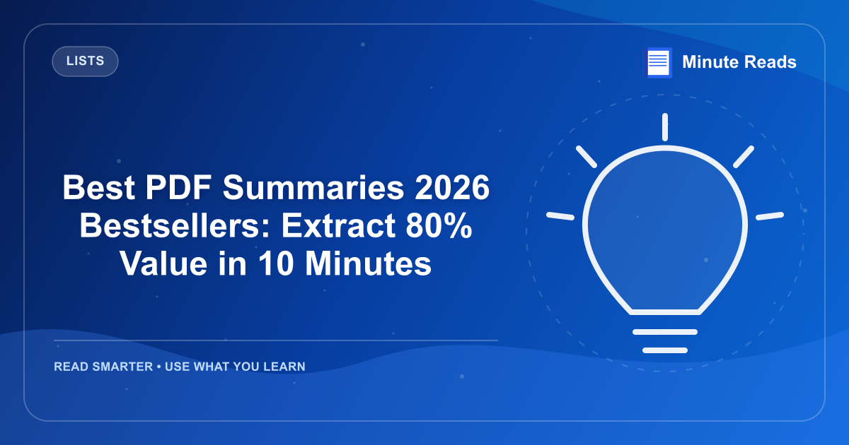 Best PDF Summaries 2026 Bestsellers: Extract 80% Value in 10 Minutes — MinuteReads blog thumbnail