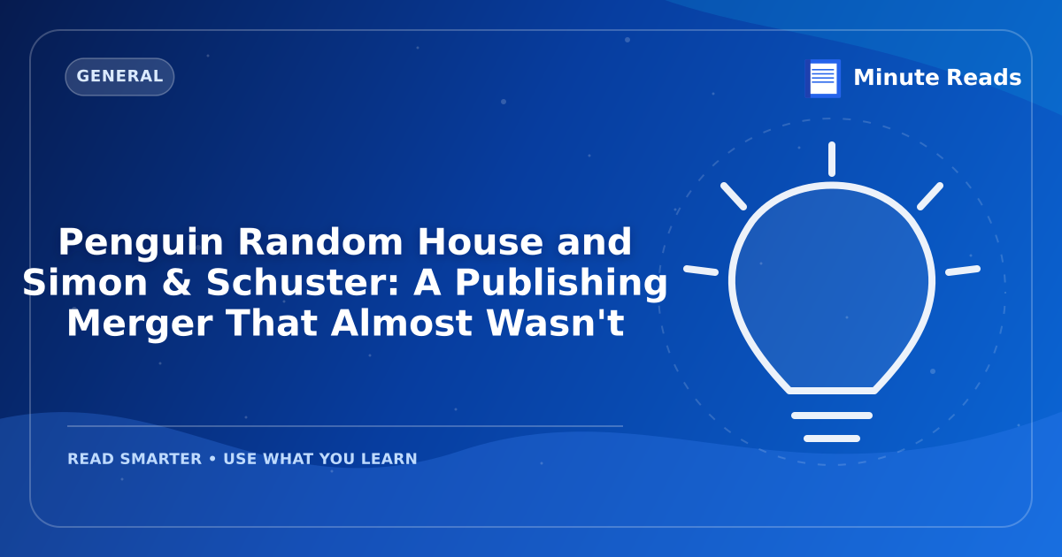 Penguin Random House and Simon & Schuster: A Publishing Merger That Almost Wasn't — MinuteReads blog thumbnail