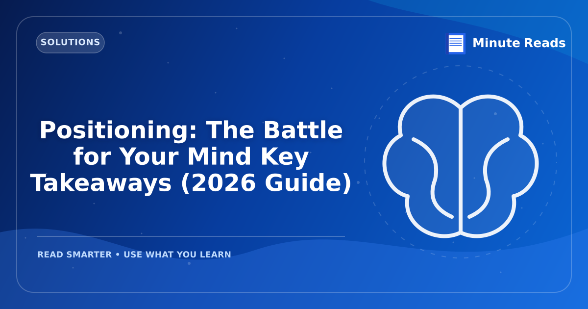 Positioning: The Battle for Your Mind Key Takeaways (2027 Guide) — MinuteReads blog thumbnail