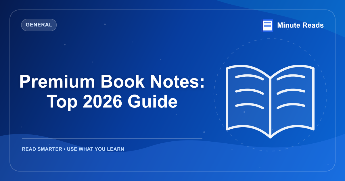 Premium Book Notes: Top 2026 Guide — MinuteReads blog thumbnail