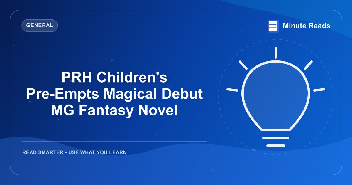PRH Children's Pre-Empts Magical Debut MG Fantasy Novel — MinuteReads blog thumbnail
