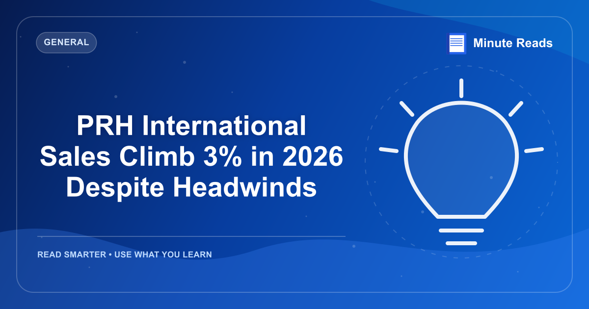 PRH International Sales Climb 3% in 2026 Despite Headwinds — MinuteReads blog thumbnail