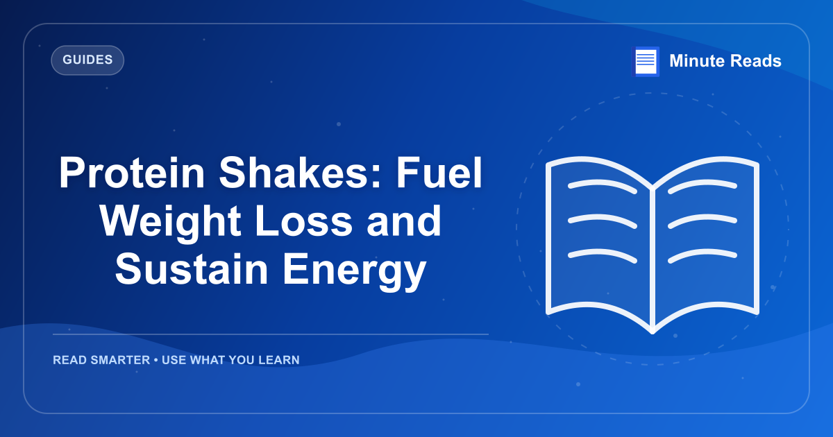Protein Shakes: Fuel Weight Loss and Sustain Energy — MinuteReads blog thumbnail