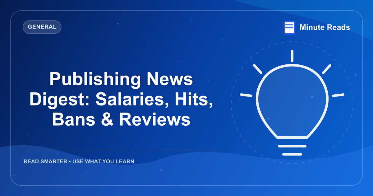 Publishing News Digest: Salaries, Hits, Bans & Reviews — MinuteReads blog thumbnail