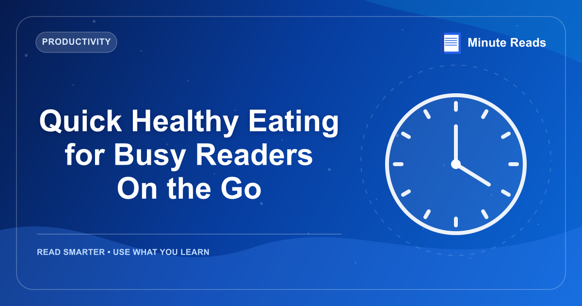 Quick Healthy Eating for Busy Readers On the Go — MinuteReads blog thumbnail
