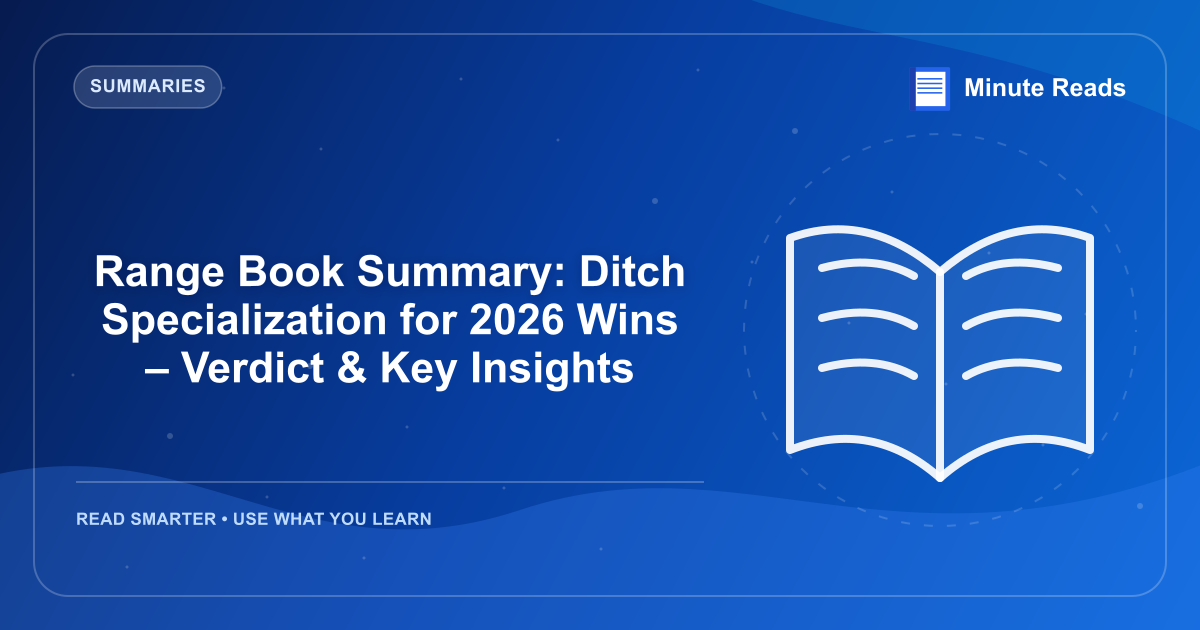 Range Book Summary: Ditch Specialization for 2027 Wins – Verdict & Key Insights — MinuteReads blog thumbnail