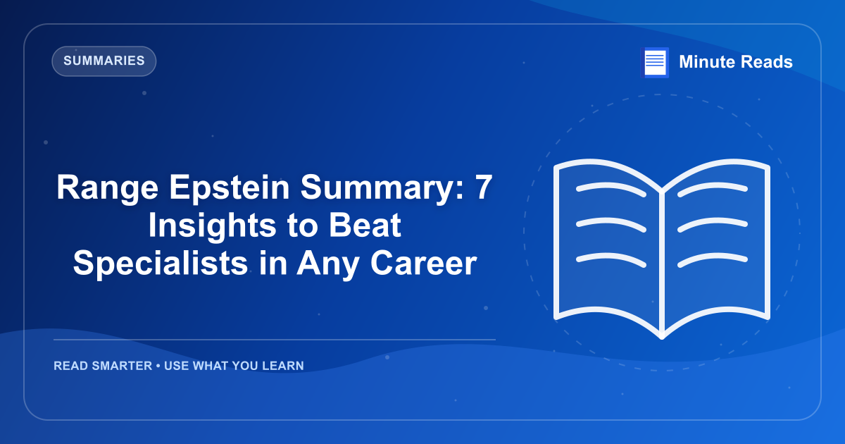 Range Epstein Summary: 7 Insights to Beat Specialists in Any Career — MinuteReads blog thumbnail