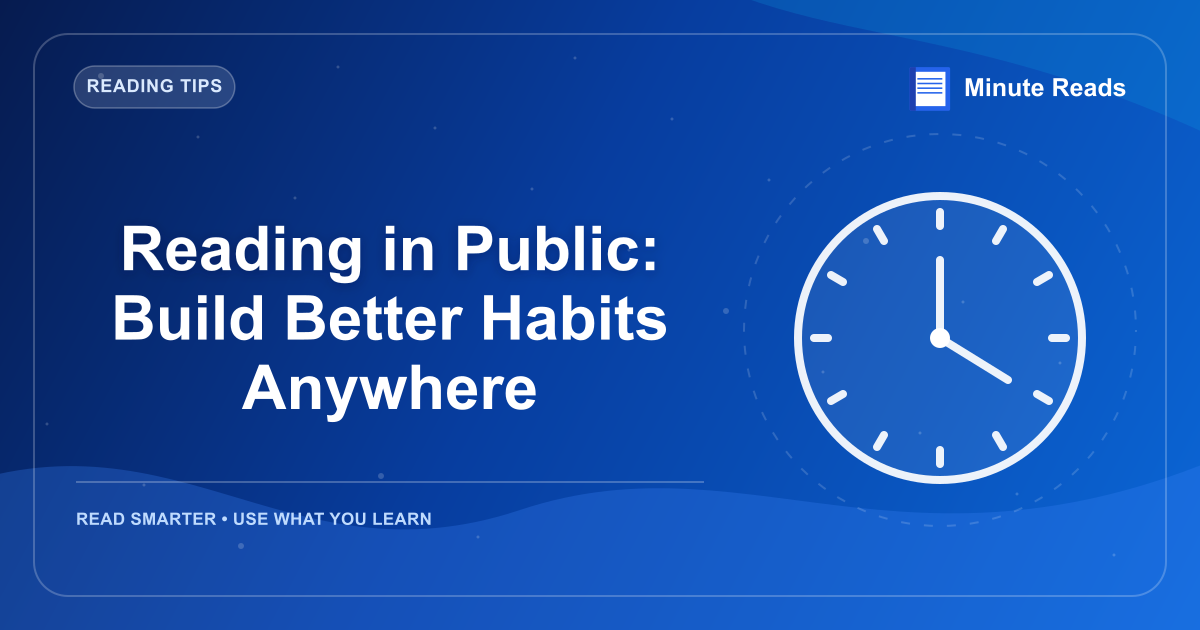 Reading in Public: Build Better Habits Anywhere — MinuteReads blog thumbnail