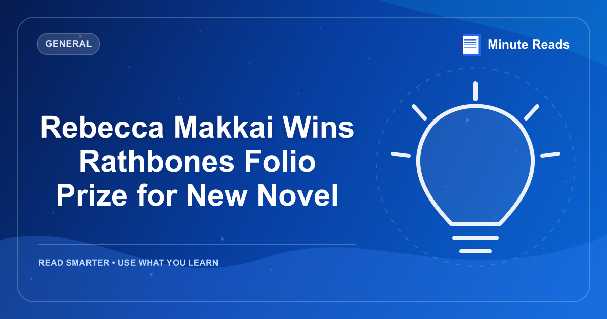 Rebecca Makkai Wins Rathbones Folio Prize for New Novel — MinuteReads blog thumbnail