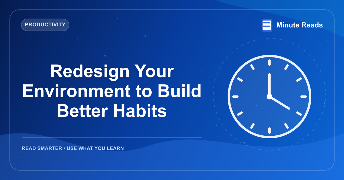 Redesign Your Environment to Build Better Habits — MinuteReads blog thumbnail