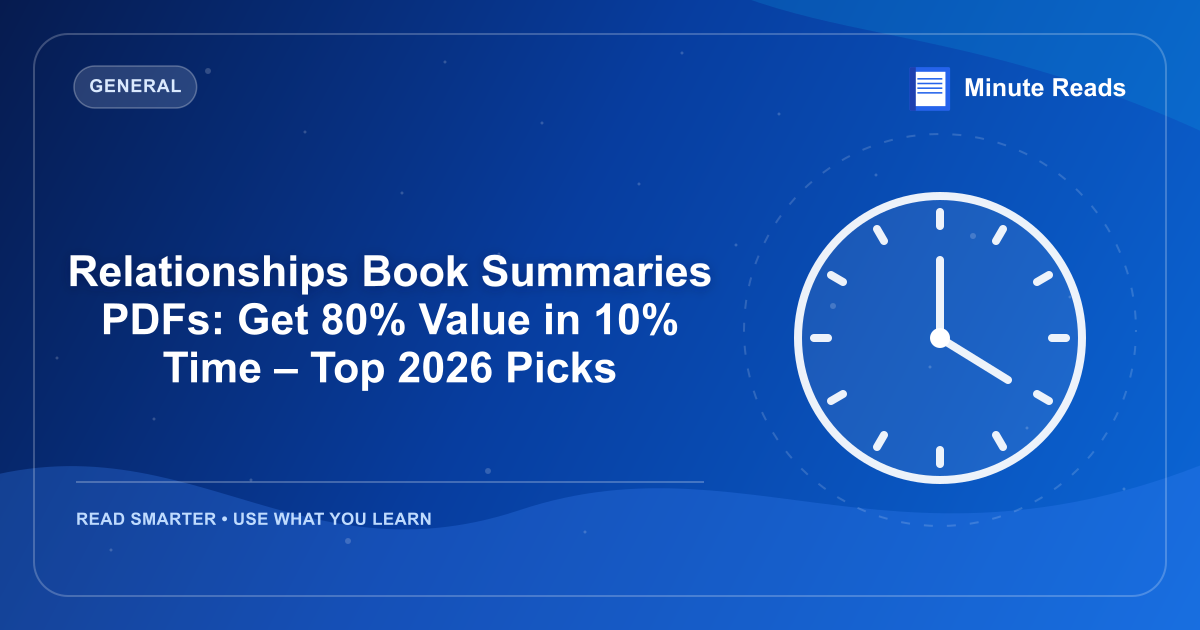 Relationships Book Summaries PDFs: Get 80% Value in 10% Time – Top 2026 Picks — MinuteReads blog thumbnail
