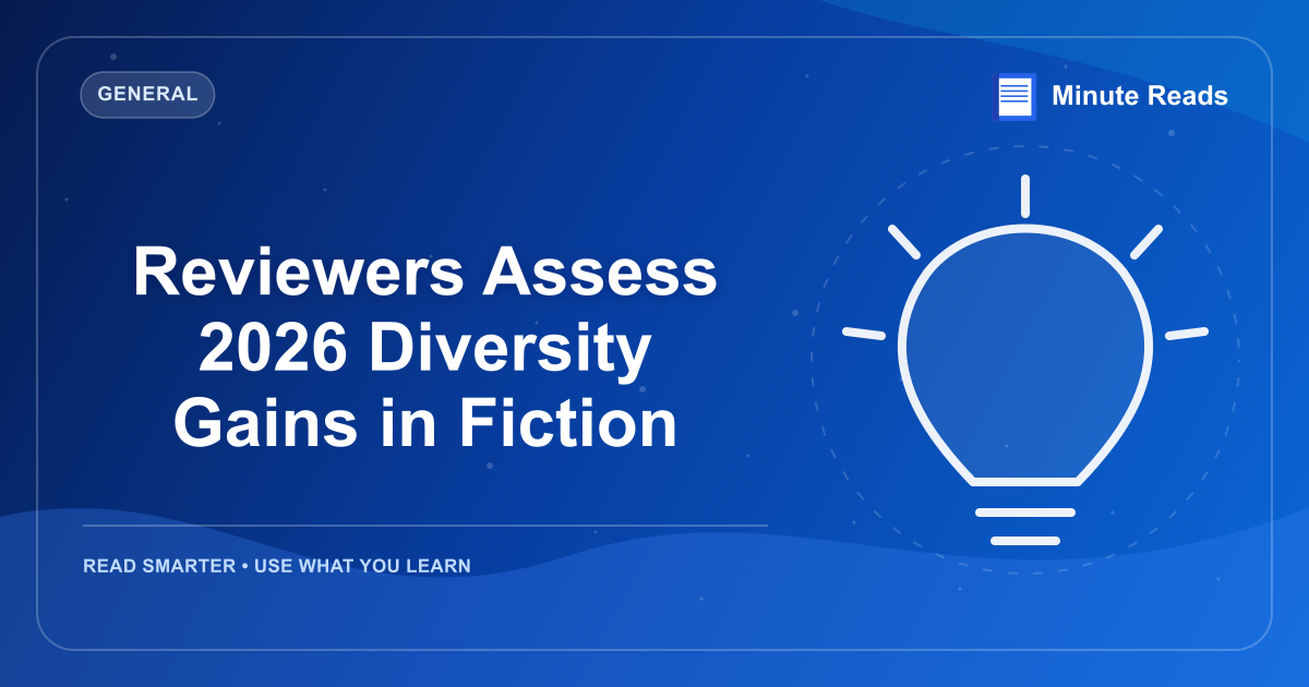 Reviewers Assess 2026 Diversity Gains in Fiction — MinuteReads blog thumbnail
