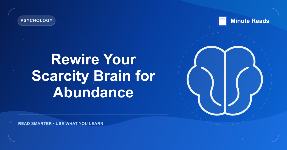 Rewire Your Scarcity Brain for Abundance — MinuteReads blog thumbnail