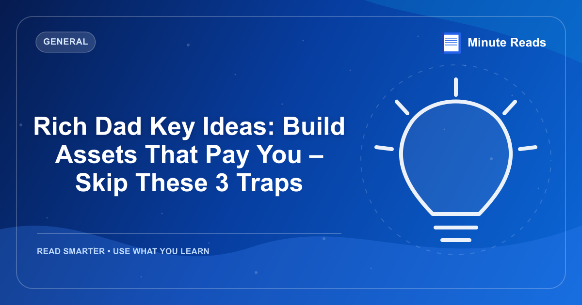 Rich Dad Key Ideas: Build Assets That Pay You – Skip These 3 Traps — MinuteReads blog thumbnail
