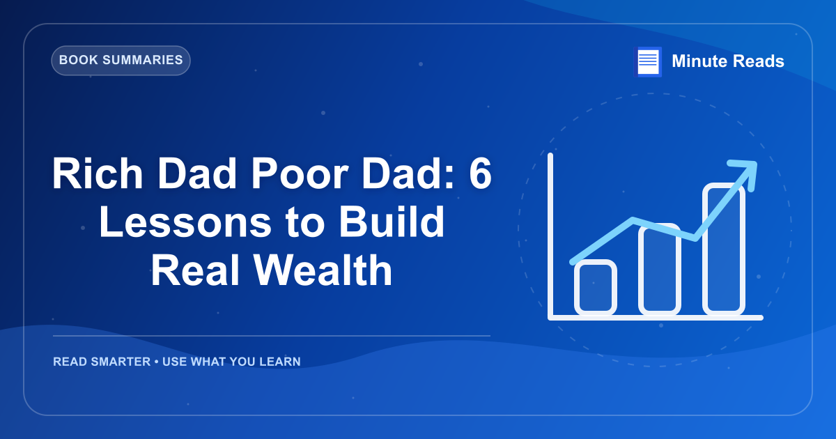 Rich Dad Poor Dad: 6 Lessons to Build Real Wealth — MinuteReads blog thumbnail