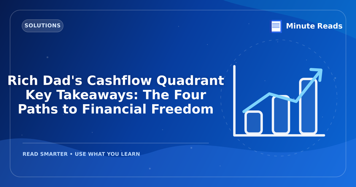 Rich Dad's Cashflow Quadrant Key Takeaways: The Four Paths to Financial Freedom — MinuteReads blog thumbnail